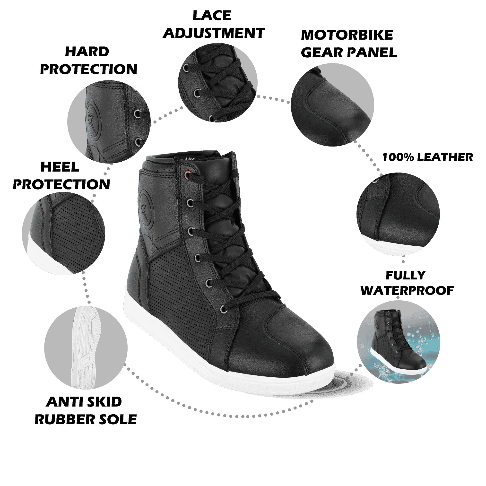 Men's Motorcycle Waterproof Casual Sneaker Shoes – Vaster Moto